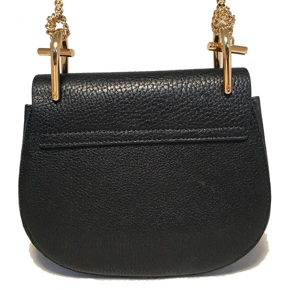 Chloe | Bags | Chloe Nwot Mini Drew Black Leather Saddle Bag | Poshmark